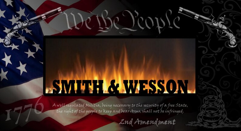 2nd Amendment Wall Art Electric Fireplace Simply Hang It - Etsy