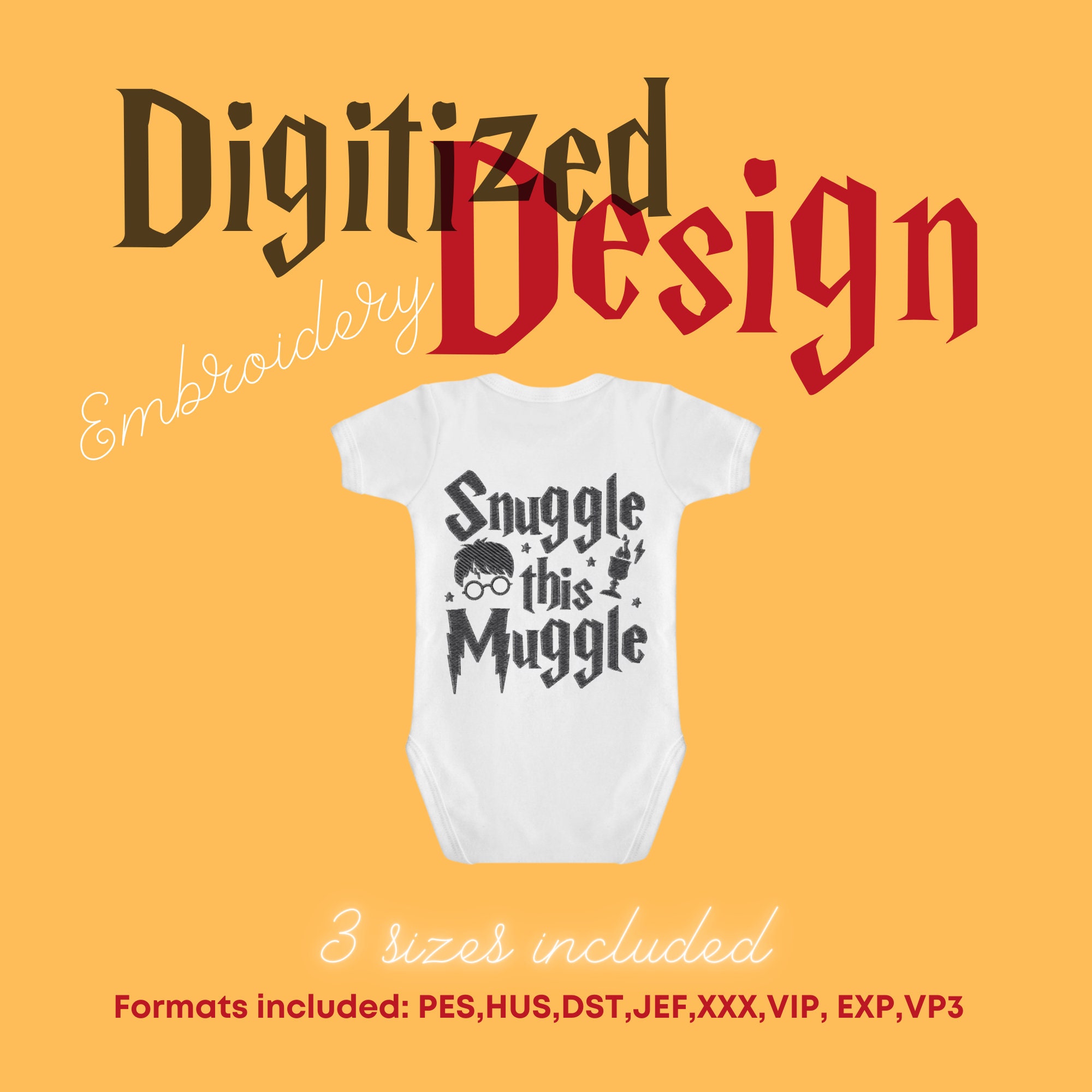 Snuggle This Muggle Digitized Embroidery Design DIGITAL DOWNLOAD - Etsy