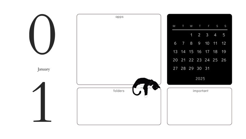 Desktop Wallpaper Organizer With Calendar - Etsy