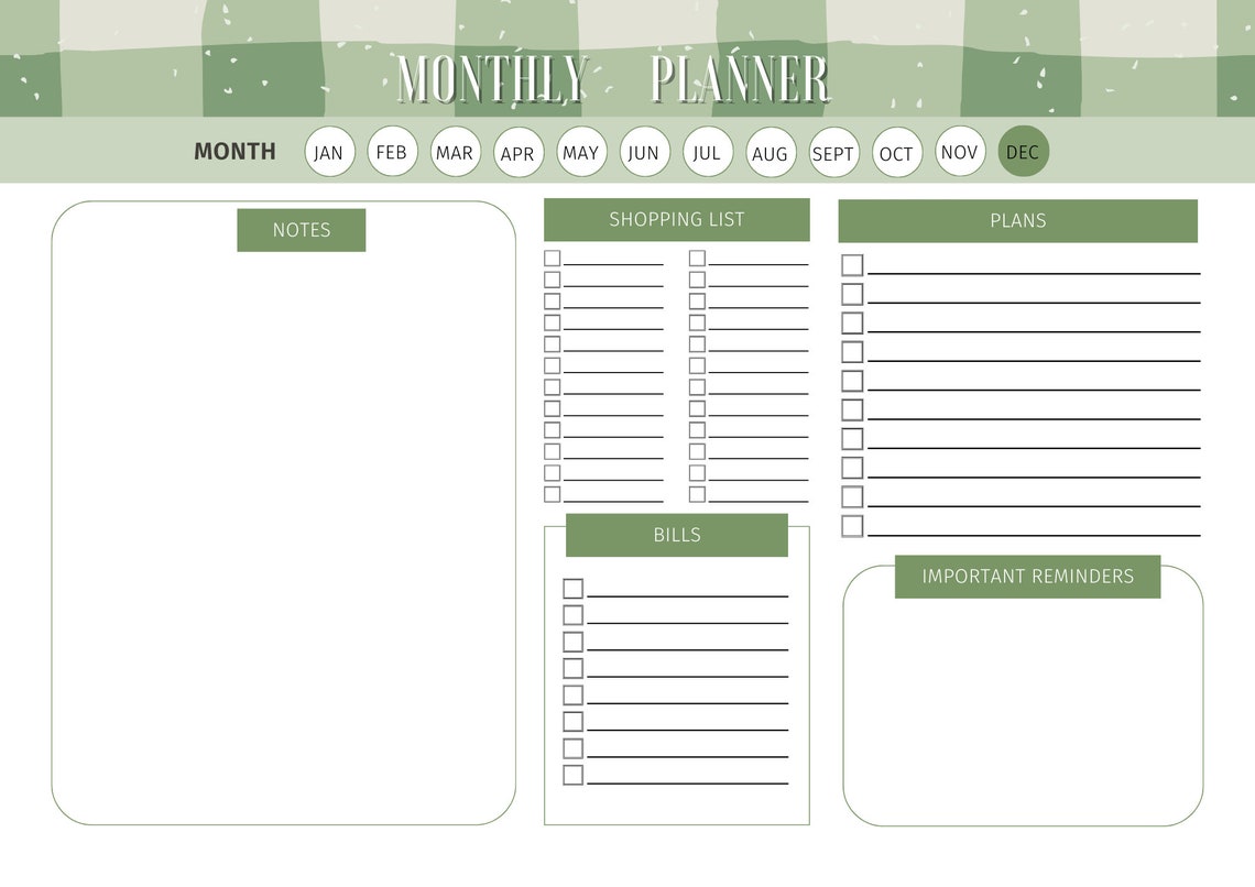 2025 Printable Calendar Templates - Etsy