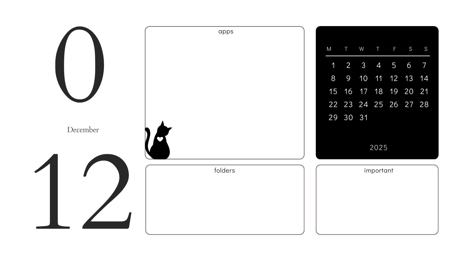 Desktop Wallpaper Organizer With Calendar - Etsy