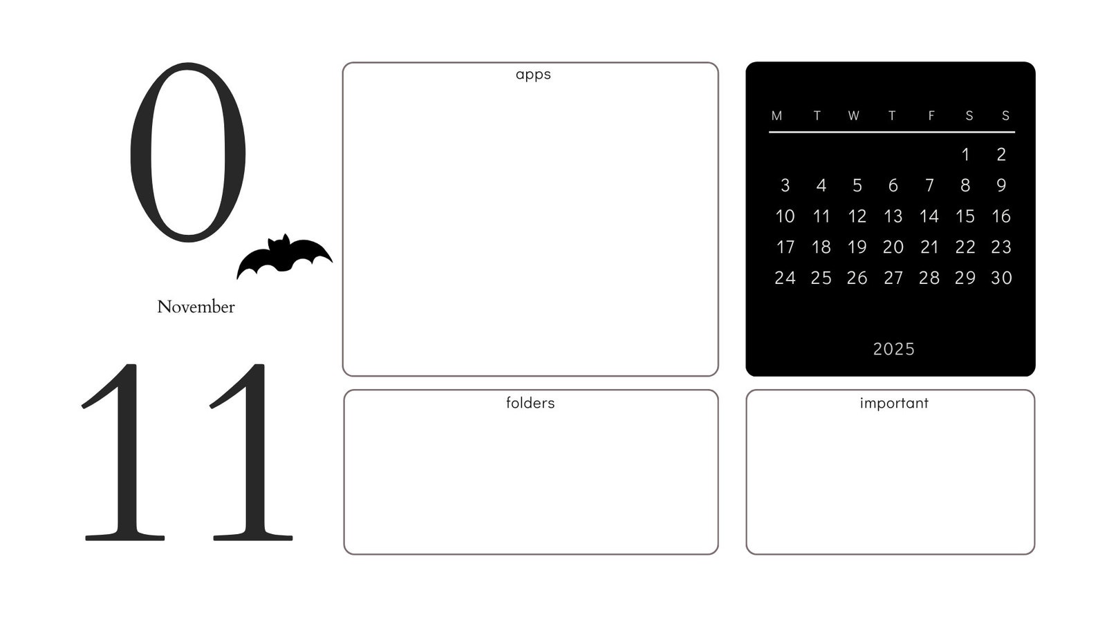 Desktop Wallpaper Organizer With Calendar - Etsy