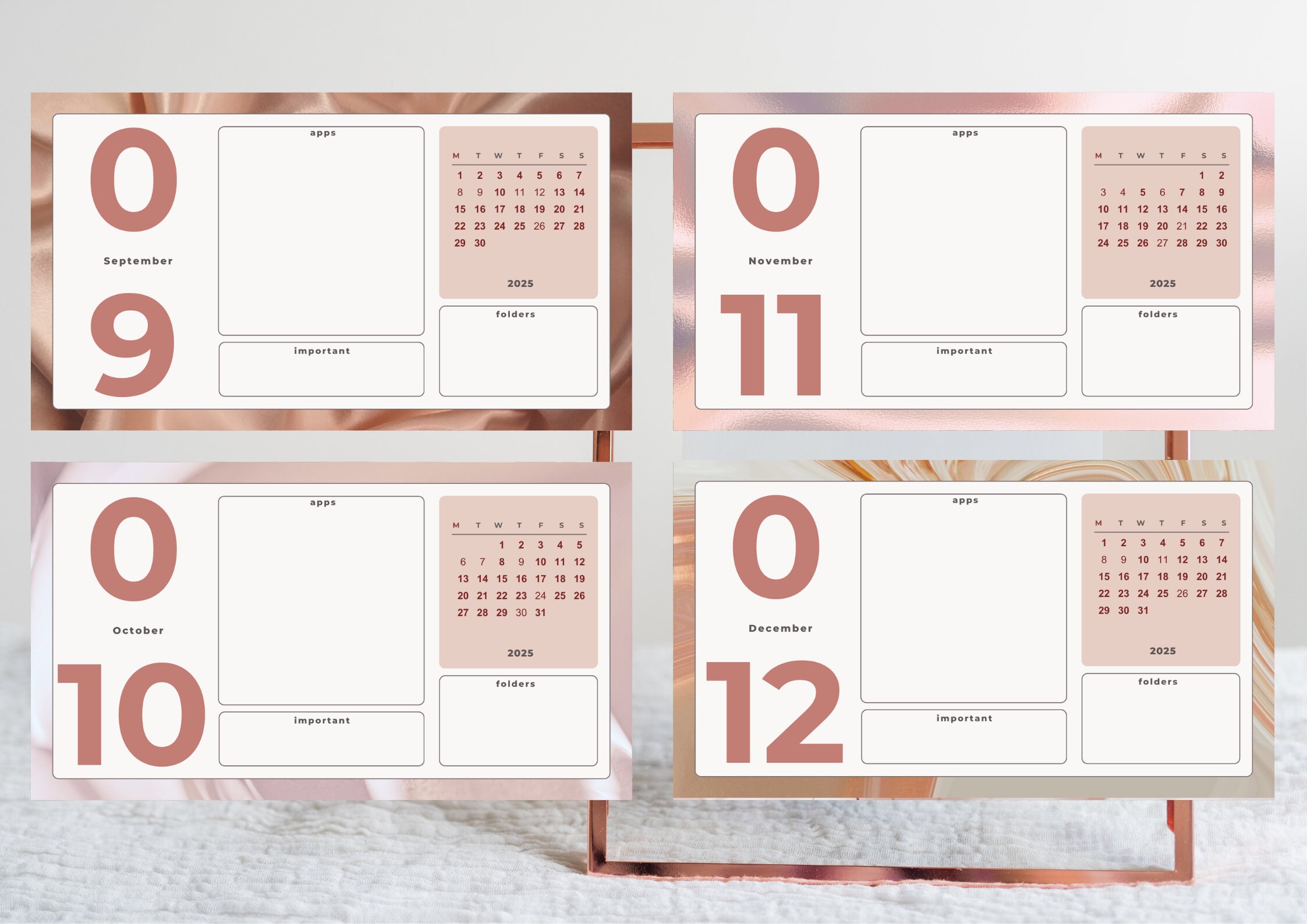 Desktop Wallpaper Organizer With Calendar - Etsy