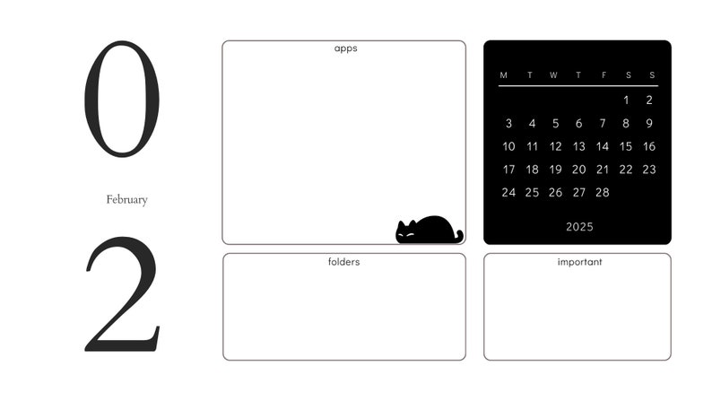 Desktop Wallpaper Organizer With Calendar - Etsy