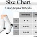 Sublimation Sock Size Chart, AOP Unisex Sock Sizing Chart, Crew Sock ...