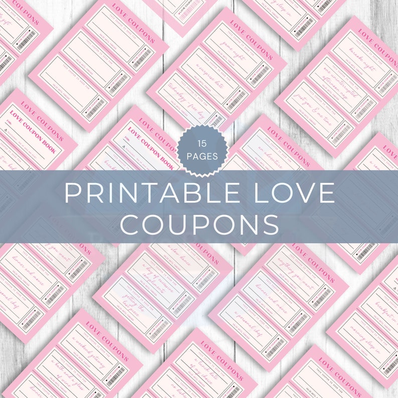 Printable Love Coupons Instant Download PDF Couple Coupon Book ...
