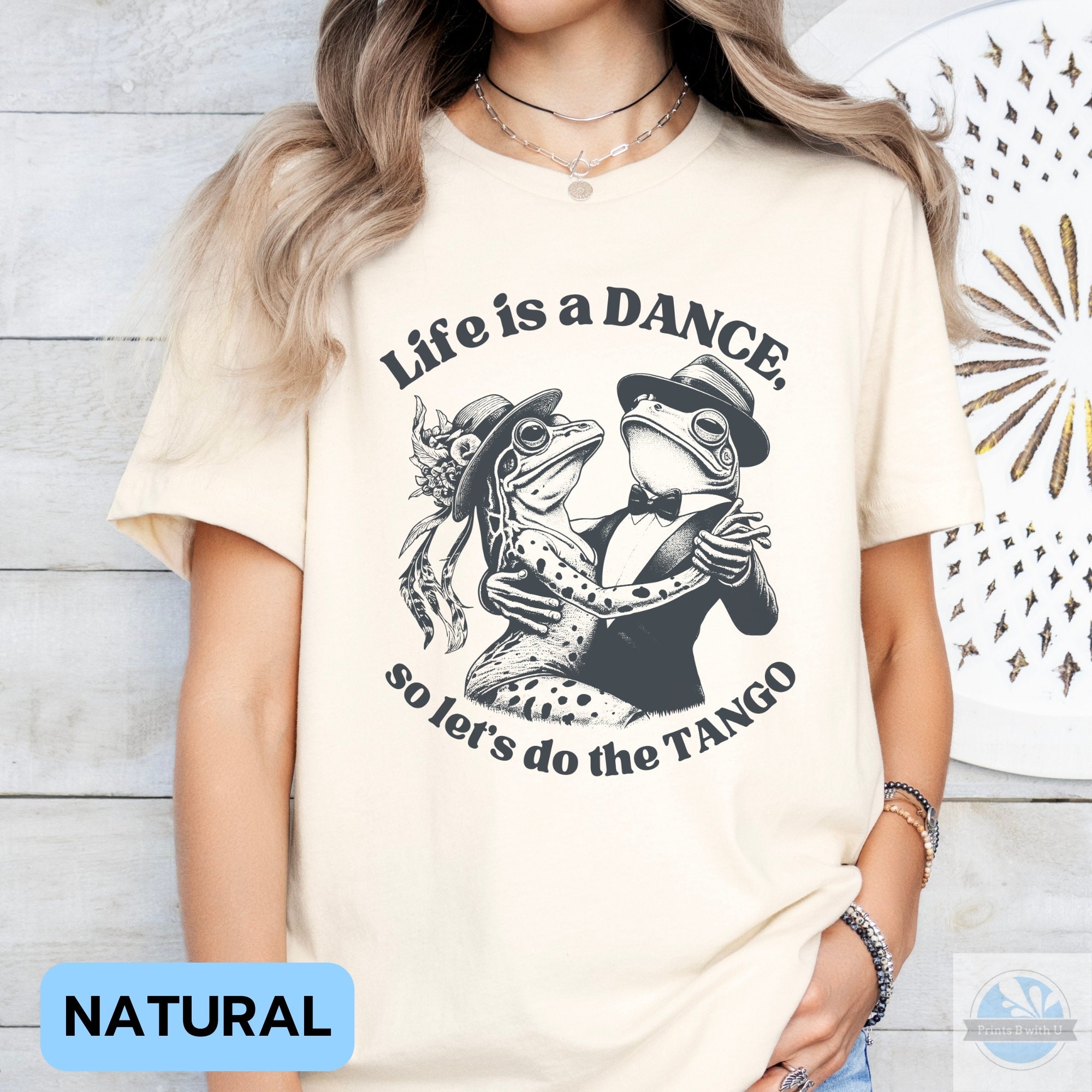 Tango Dance Shirt, Vintage Cottagecore Frog Tee, Mental Health Tshirt ...