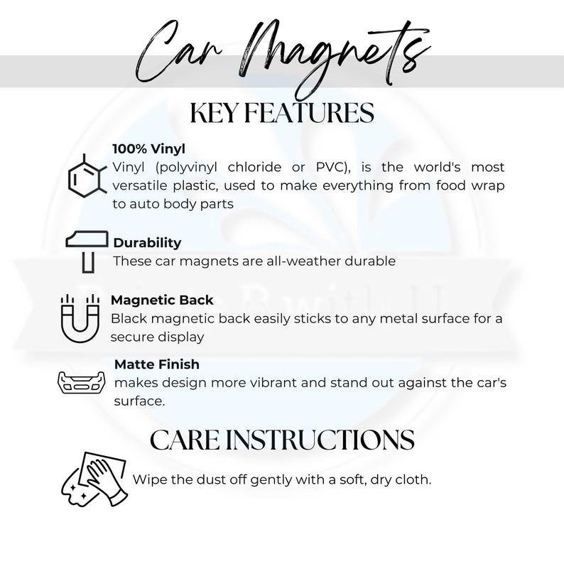 Car Magnets Size Chart, Car Bumper Magnets Sizing Guide, Car Magnet ...