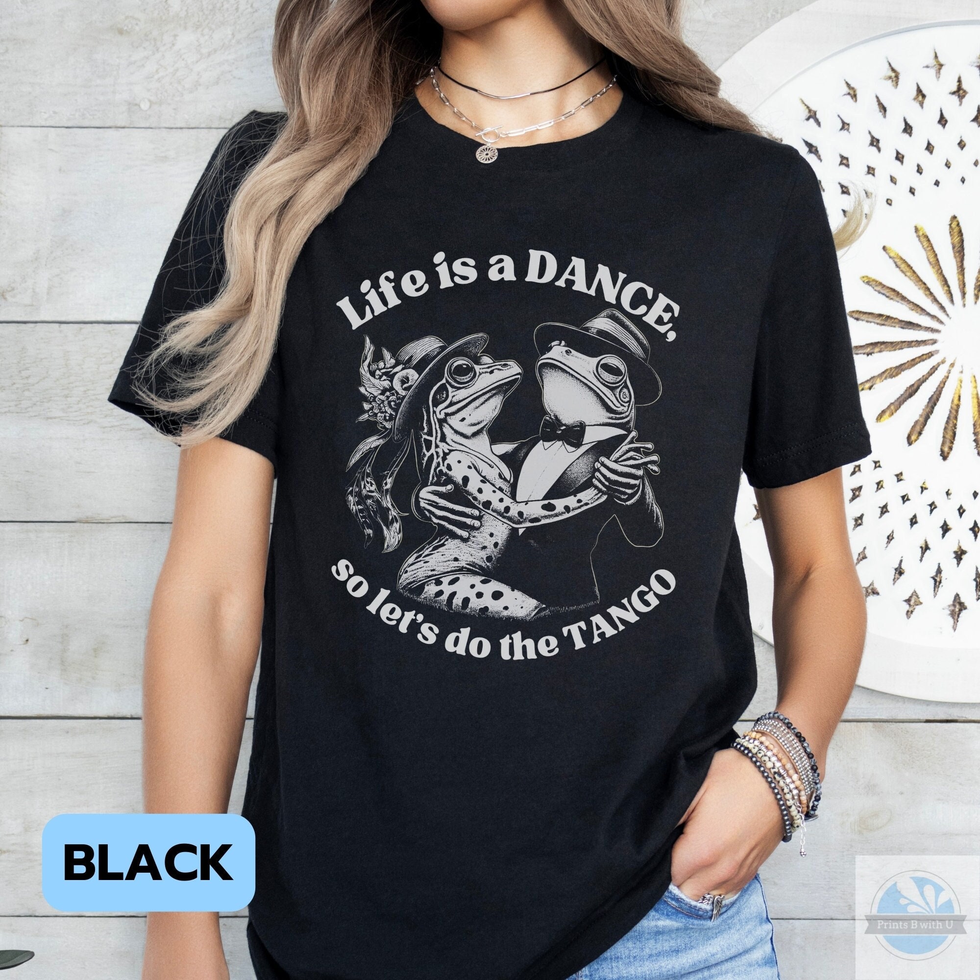 Tango Dance Shirt, Vintage Cottagecore Frog Tee, Mental Health Tshirt ...