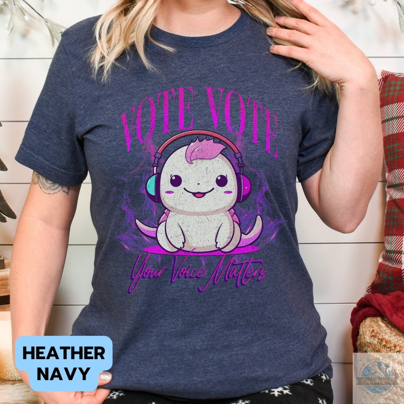 Cute Axolotl Vote Shirt Election 2024 Kawaii Axolotl Voting Tshirt ...