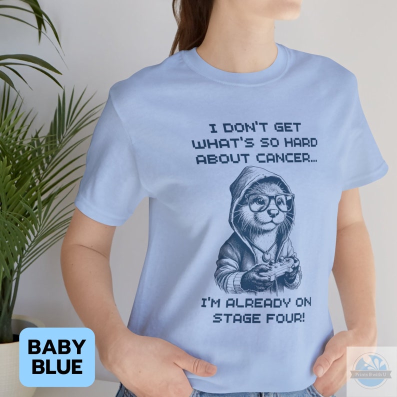Funny Cancer Warrior Shirt, Vintage Otter Cancer Tee, Cancer Fighter ...