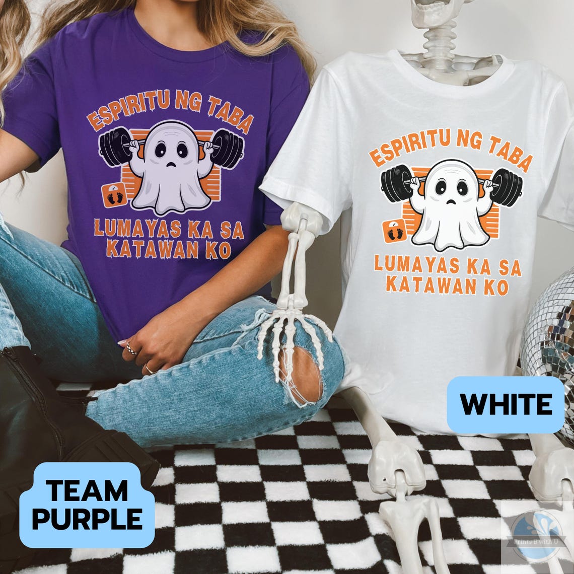Funny Filipino Gym Tee, Espiritu Ng Taba Shirt, Pinoy Halloween Fitness ...