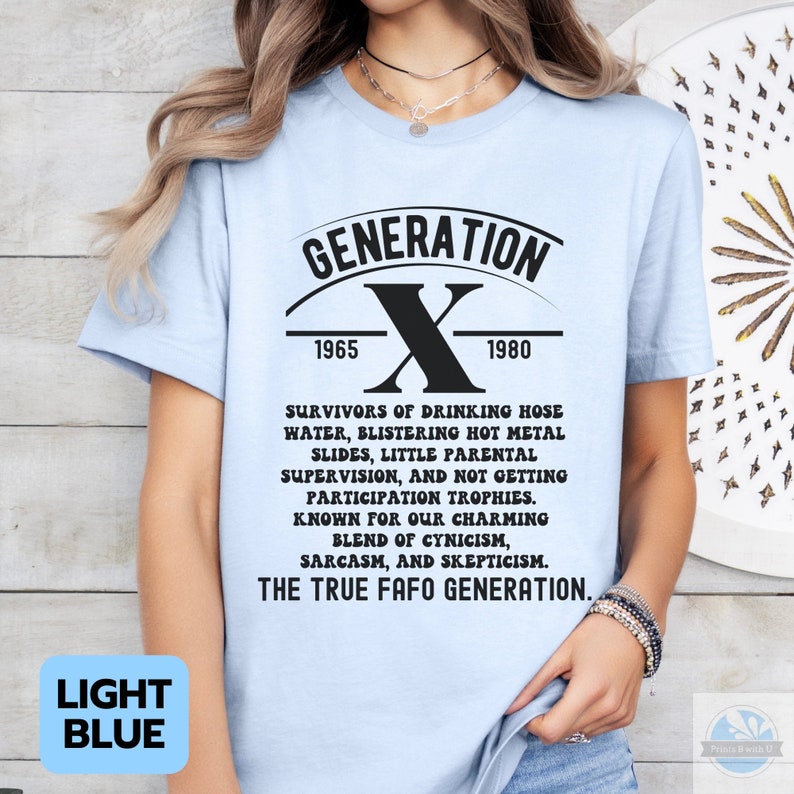 Gen X Shirt, Fafo Generation X Funny Sarcastic Adult 80s Retro T-shirt ...