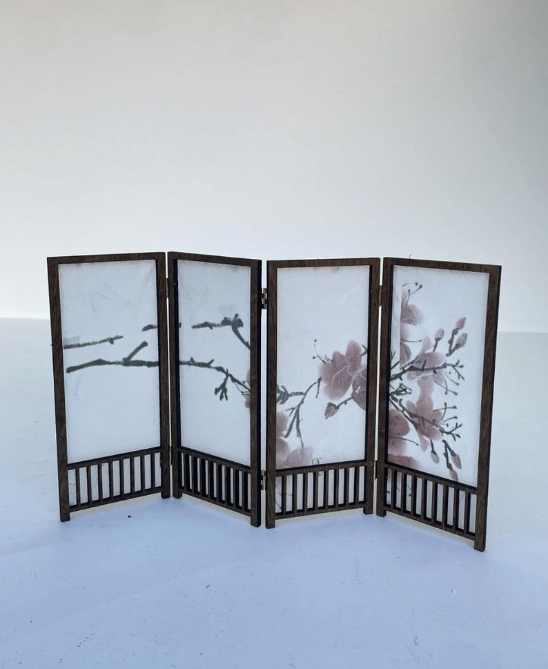 Korean and Asian Mini Folding Screen Aka Byung Poom Korean Traditional ...