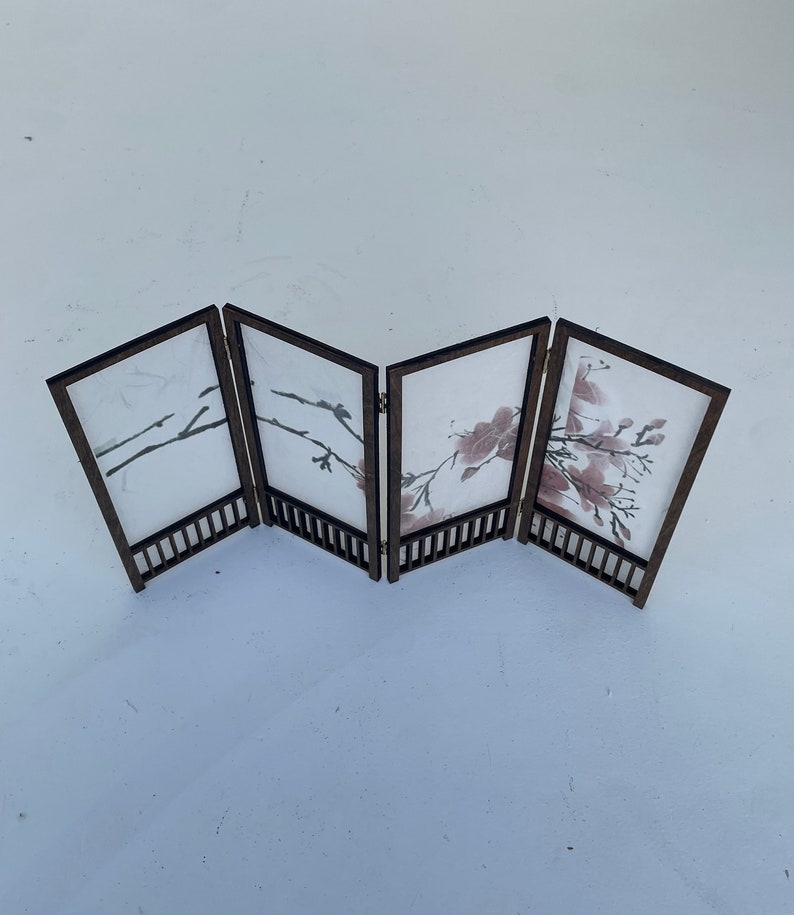 Korean and Asian Mini Folding Screen Aka Byung Poom Korean Traditional ...