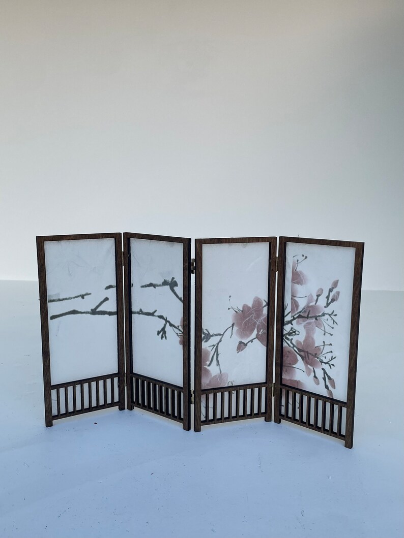 Korean and Asian Mini Folding Screen Aka Byung Poom Korean Traditional ...