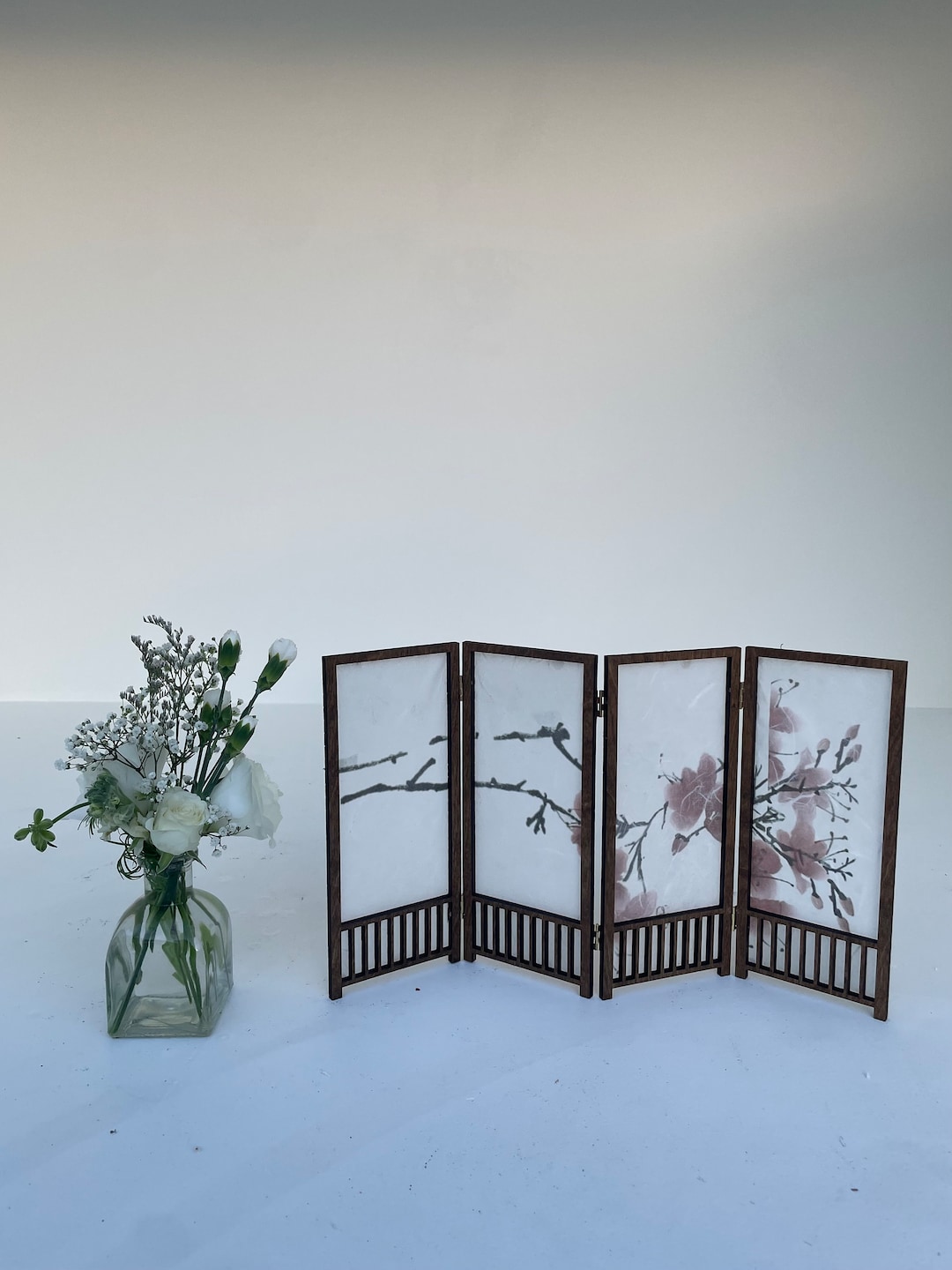 Korean and Asian Mini Folding Screen Aka Byung Poom Korean Traditional ...