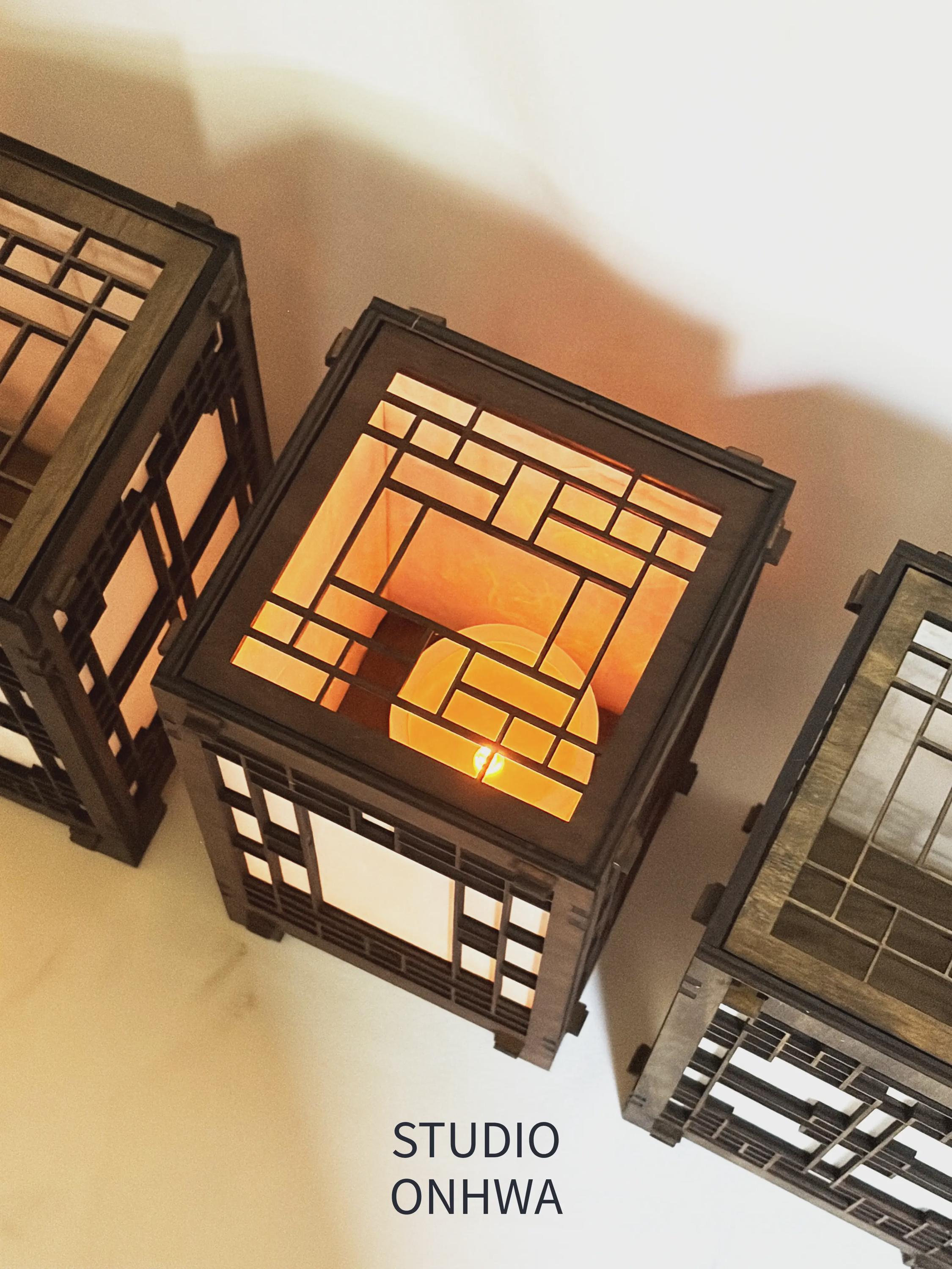 Korean-inspired Handmade Wooden Lantern With Traditional Motifs — Ideal ...