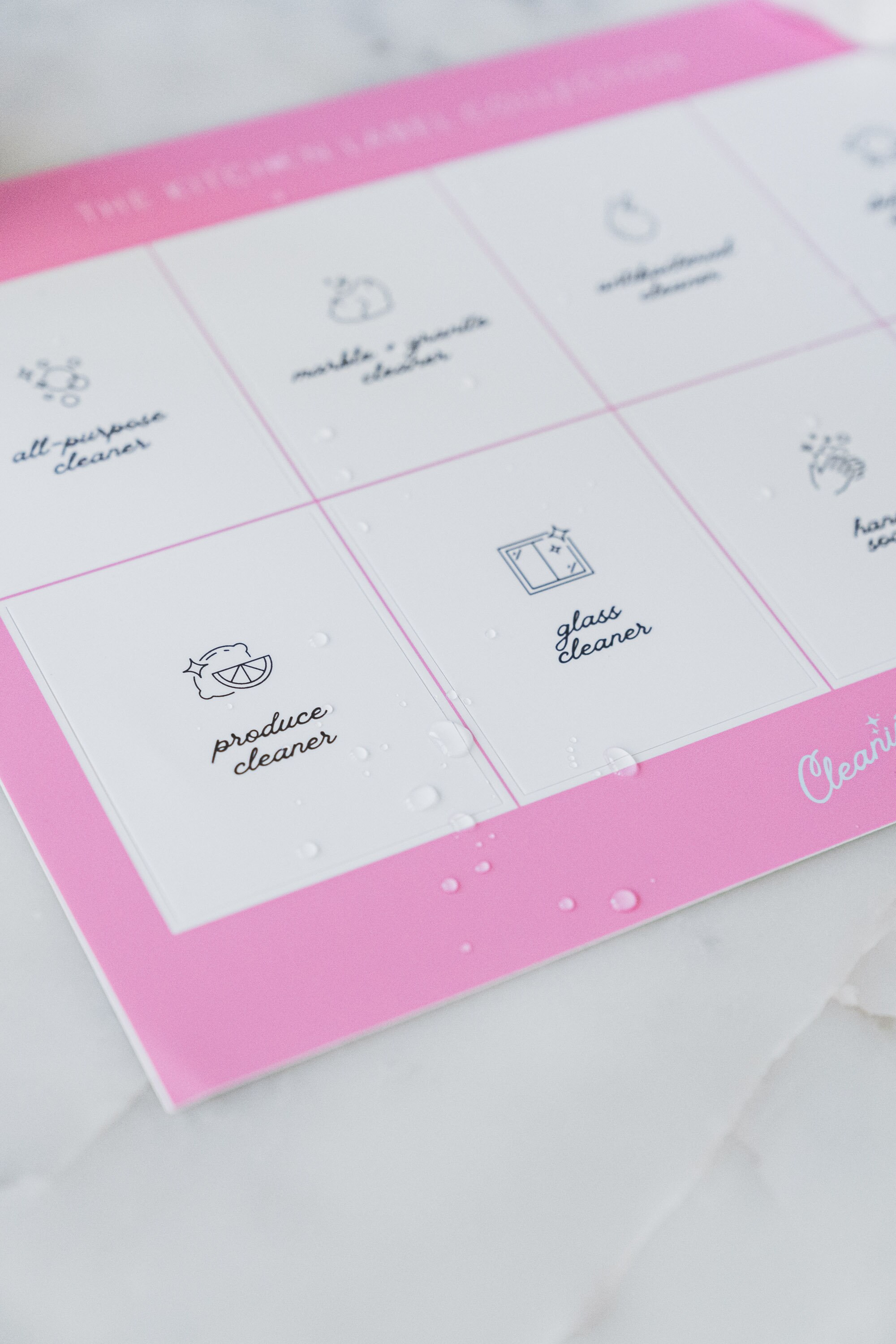 Glass Bottle Labels, Household Cleaner Decals, Kitchen Cleaner Stickers ...