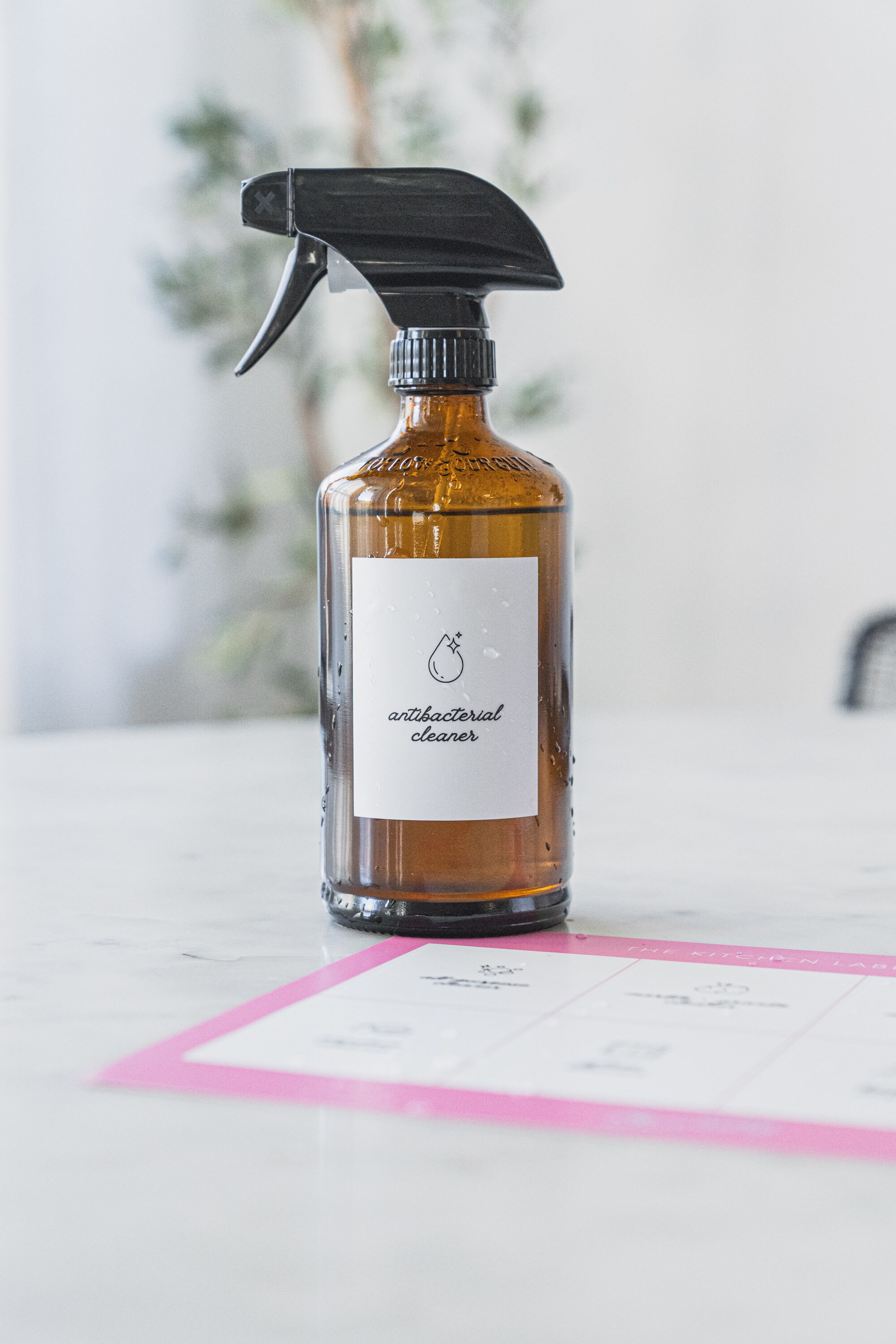 Glass Bottle Labels, Household Cleaner Decals, Kitchen Cleaner Stickers ...