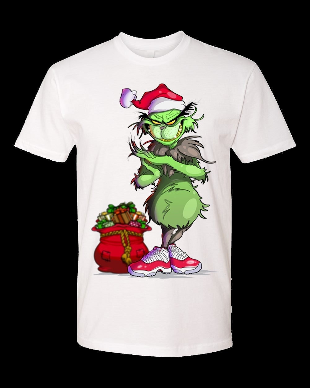 Grinch Drip Jordan 11 Varsity Red Christmas Shirt, Cool Grinch Shirt ...