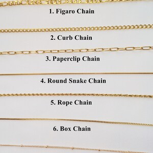 18 Dainty Chain 14k Gold Plated Figaro Chain Rope Chain Box Chain Curb Chain Snake Chain Gold ...