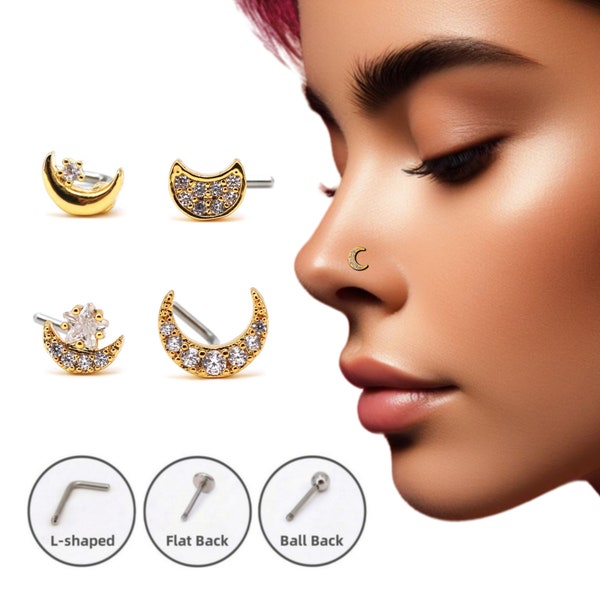 Moon Nose Ring - Etsy