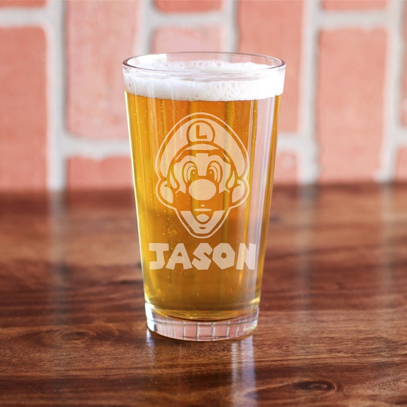 Super Mario Pint Glass - Etsy