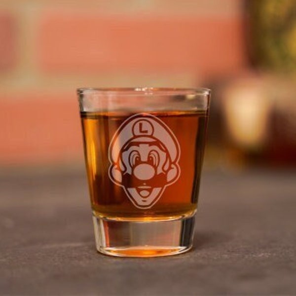 Mario and Luigi Shot Glasses - Etsy