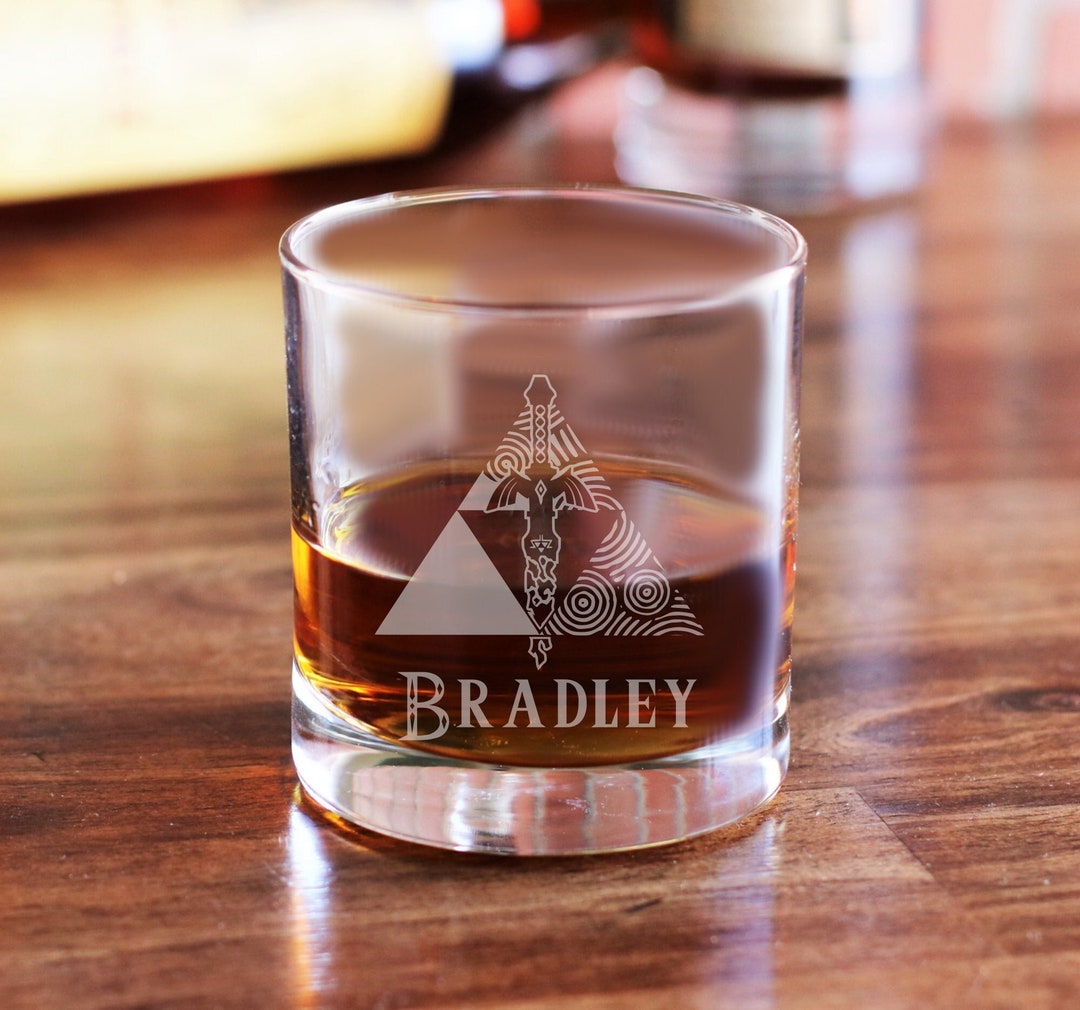 Zelda Tears of the Kingdom Glass, Etched Zelda Whiskey Glass, Legend of ...