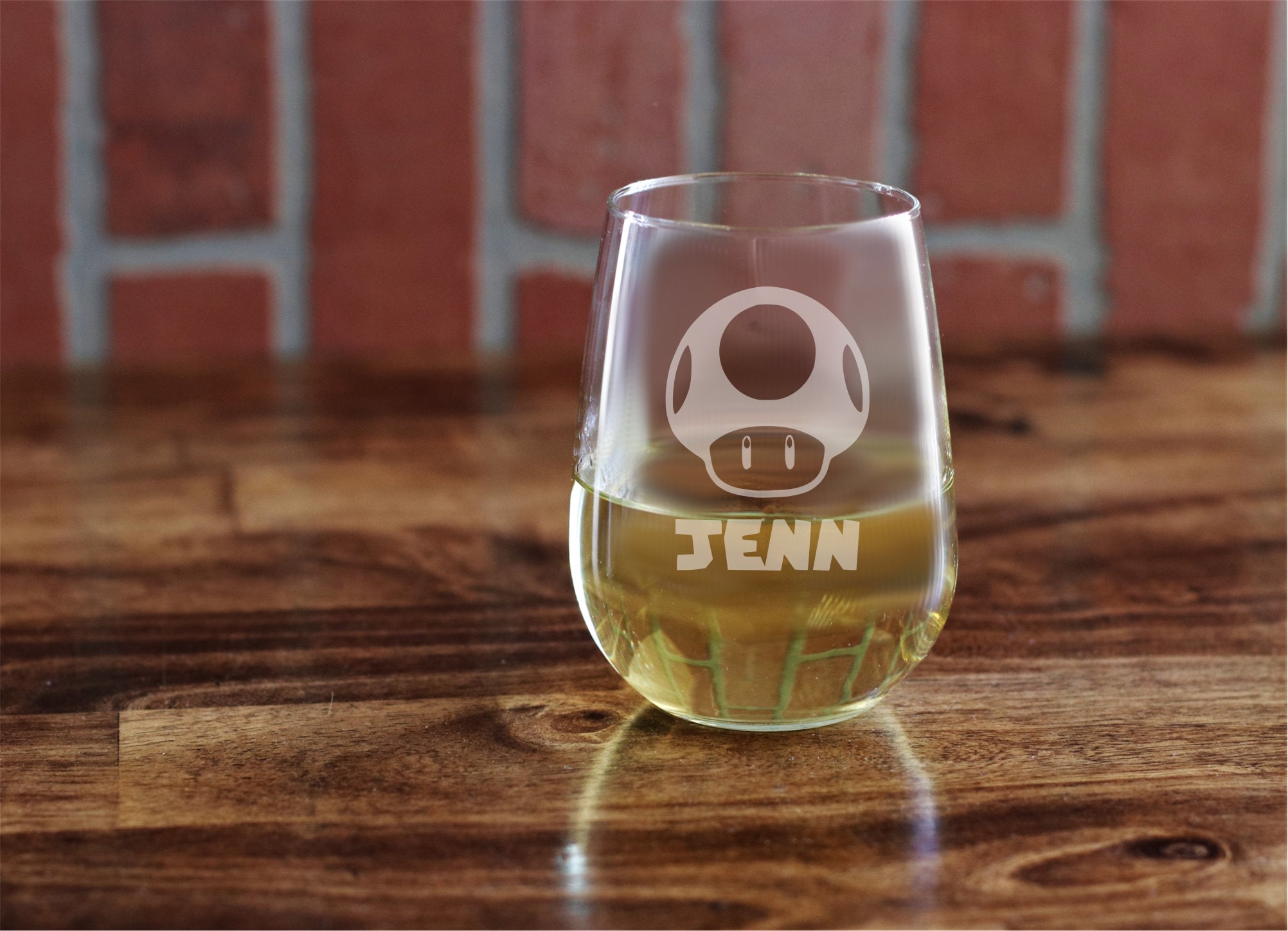 Super Mario Wine Glass - Nintendo Mario Wine Glass - Personalized Wine ...