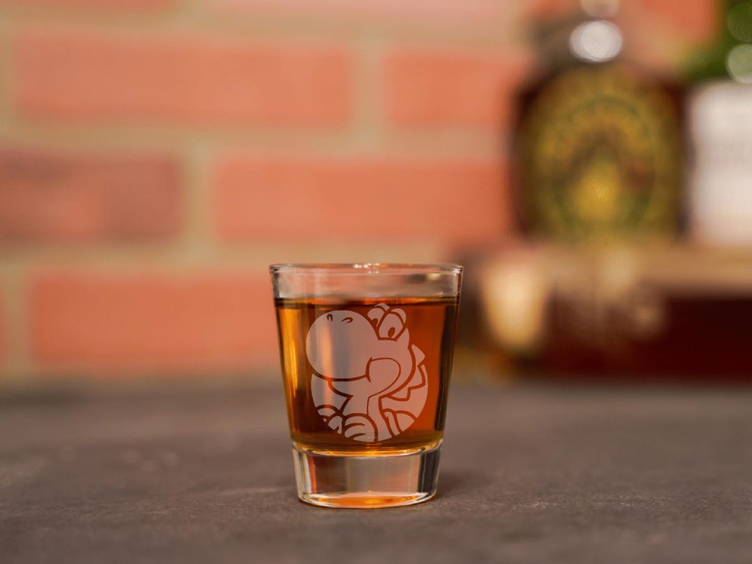 Yoshi Shot Glass, Yoshi Glass, Mario Shot Glass, Super Mario, Yoshi ...