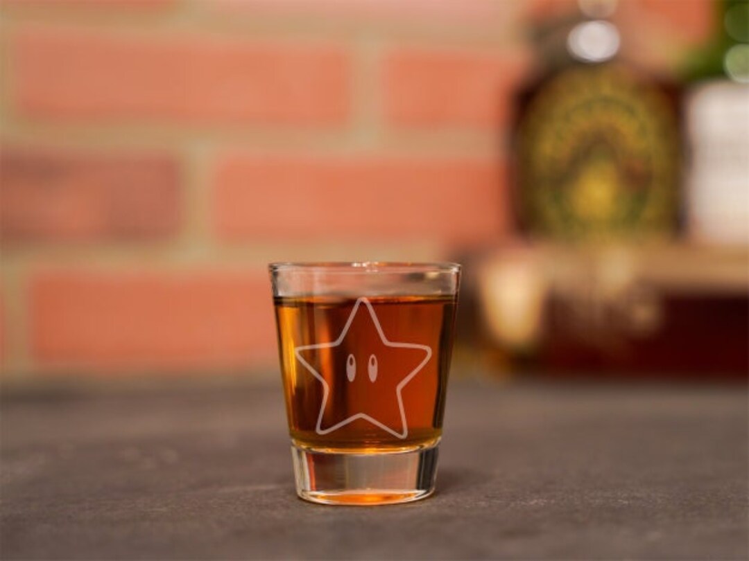 Mario Star Shot Glass, Super Star Glass, Mario Shot Glass, Super Mario ...