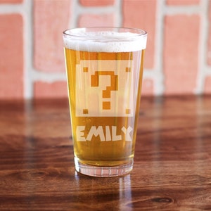 Bowser Pint Glass - Nintendo Bowser Beer Glass - King Koopa - Mario 64 ...