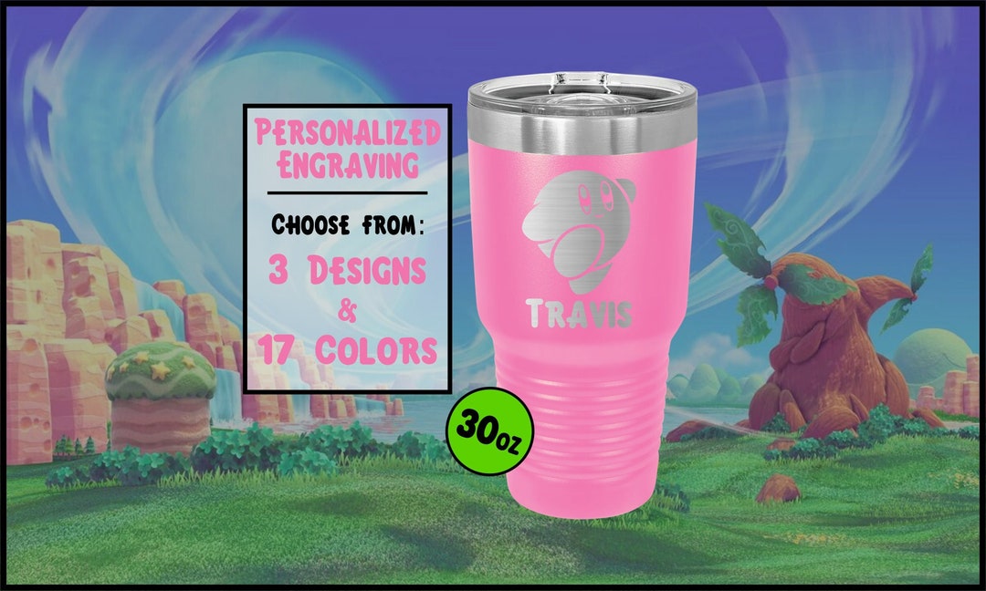Kirby Tumbler, Kirby Travel Mug, Kirby Coffee Mug, Kirby Gift, Gamer ...