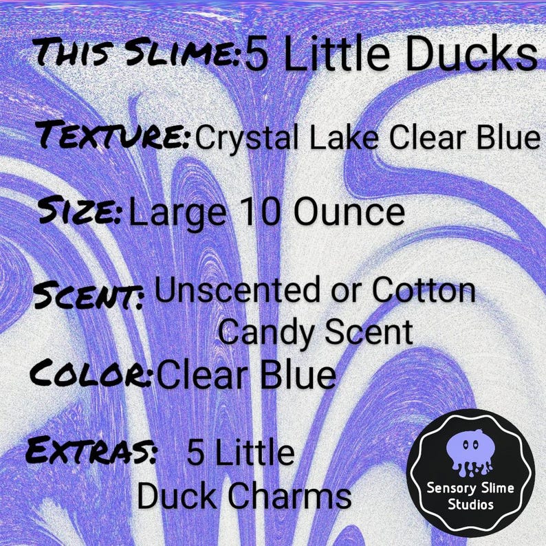 Five Little Ducks Slime, Clear Slime With 5 Duck Charms, Cute Duck ...