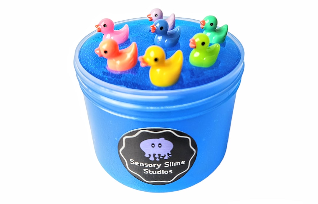 Little Rainbow Duck Slime, Clear Slime With 7 Colorful, Cute,& Bright ...