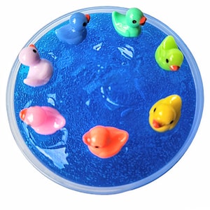 Little Rainbow Duck Slime, Clear Slime With 7 Colorful, Cute,& Bright ...