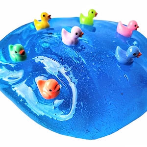 Little Rainbow Duck Slime, Clear Slime With 7 Colorful, Cute,& Bright ...