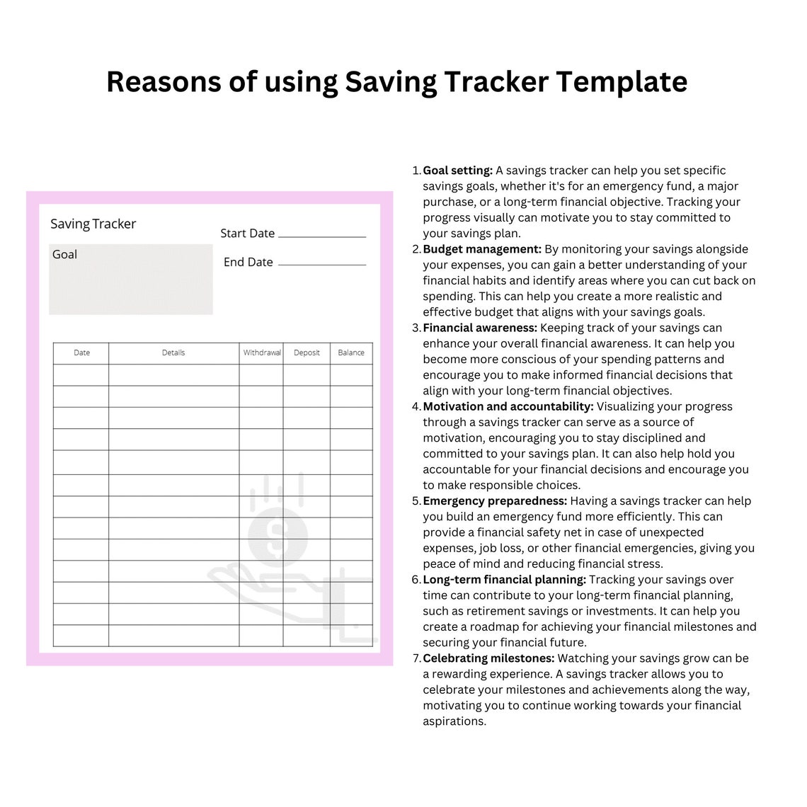 Savings Tracker Printable, Money Tracker, Savings Tracker Kid, Savings ...