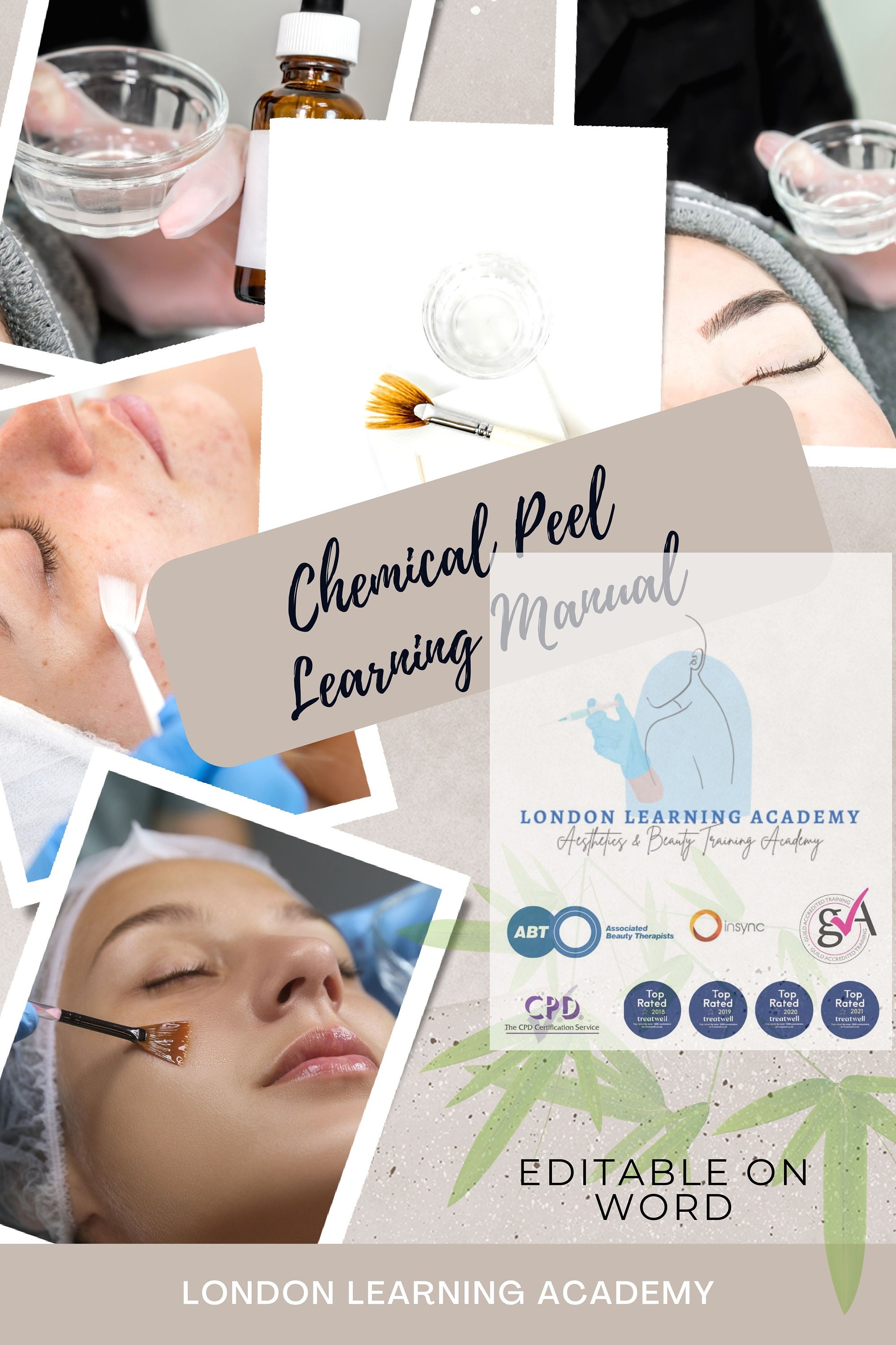 Chemical Peel Learning Manual Guide for Skincare Professionals, Beauty ...