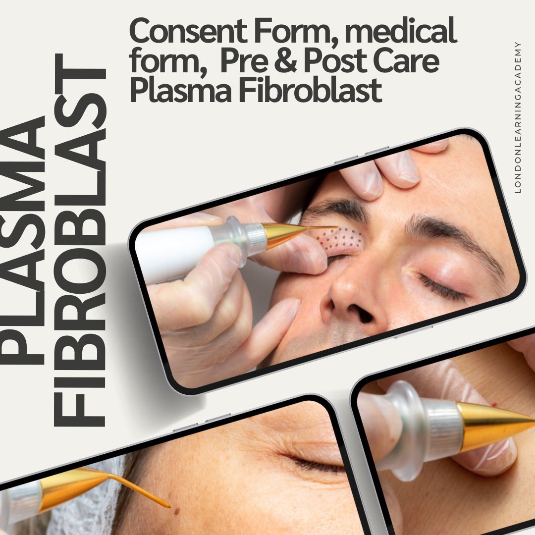Professional Plasma Fibroblast Consent & Care Forms / Medical Form for Clinics / Practitioners ...