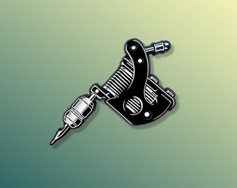 Tattoo Machine Enamel Pin for Tattoo Artist, Tattooist, Tattoo Shop ...