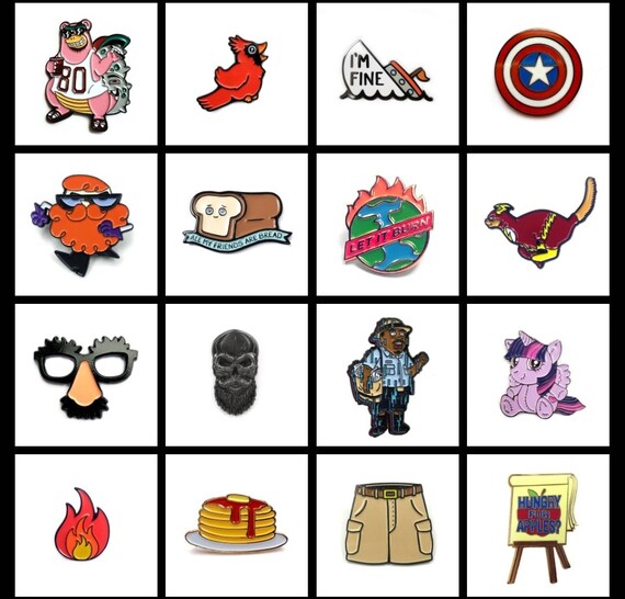 Enamel Pins Bundle Pack Mystery Box Blind Bag Assortment of - Etsy
