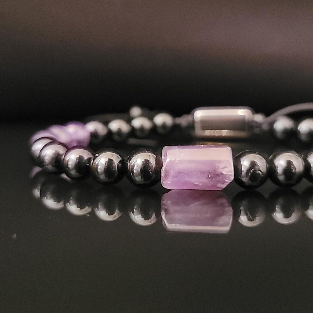 Tarot & Oracle Reading Bracelet Amethyst + Black Tourmaline Protection ...