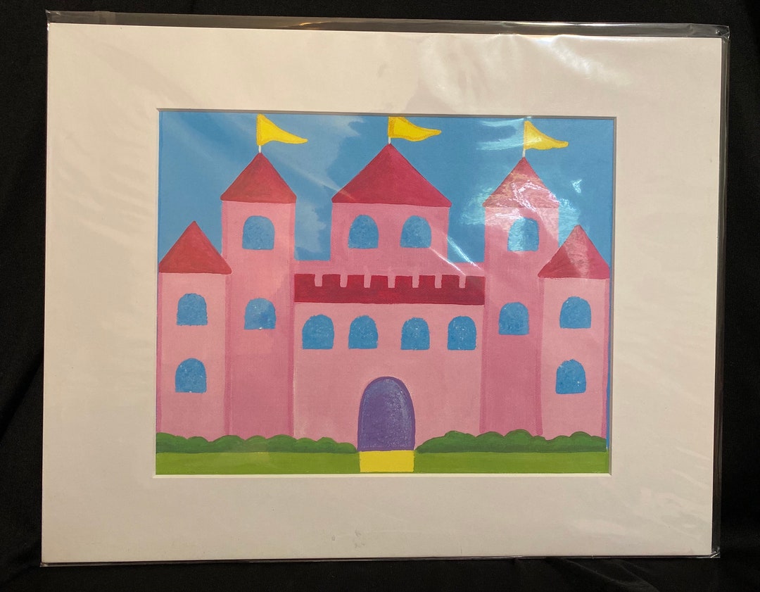 Pink Castle Print - Etsy
