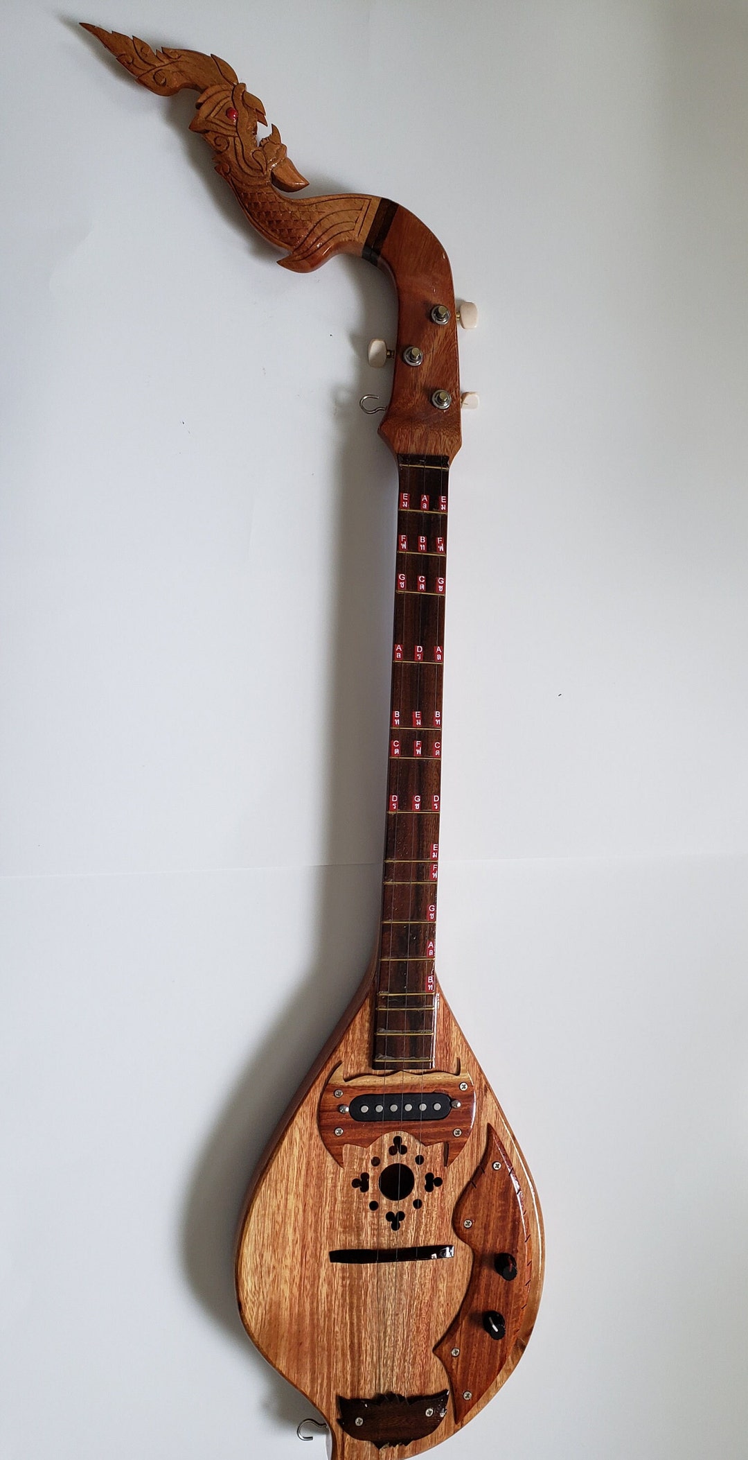 Thai Phin Isan Acoustic Electric Phin 3 Strings Thai Musical - Etsy
