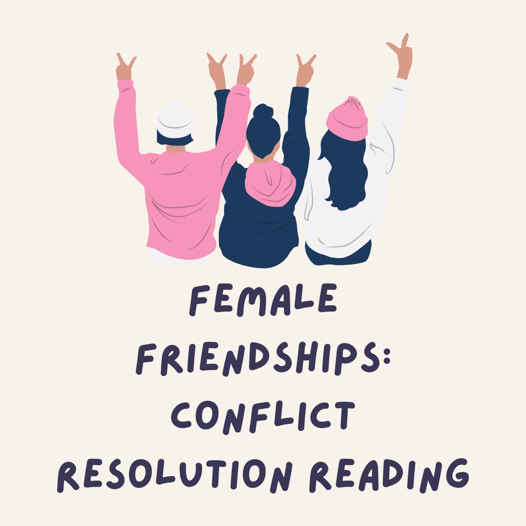 Female Friendships: Conflict Resolution Reading 4 Cards - Etsy