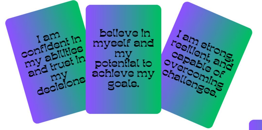 Confidence and Courage Affirmation Card Set Printable 24 - Etsy