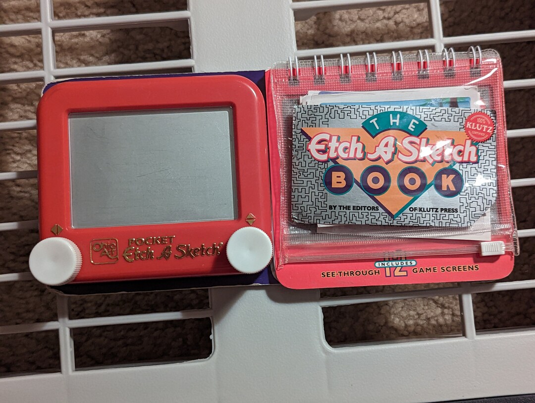 Pocket Etch A Sketch With Etch A Sketch Book and Stickers - Etsy
